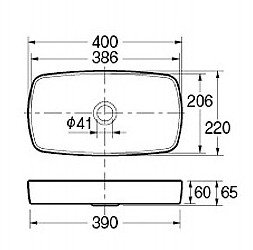 493-073-R｜カクダイ角型洗面器単品単品[MINO][ラズベリー]
