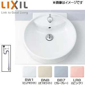 L-543FC+AM-200TV1-Sset｜LIXIL 洗面器セット[ベッセル式][丸形]